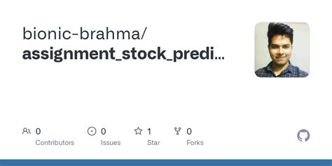 Github Bionic Brahmaassignmentstockprediction