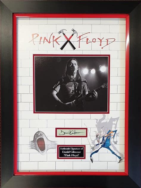 David Gilmour Signed Pink Floyd Display Backdrop Promotions Bdp