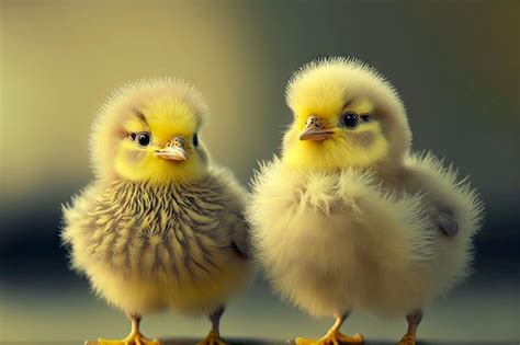 Premium Photo Cute Ruffled Chicks With Small Sharp Beaks