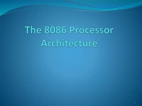 Architecture Of 8086pptx