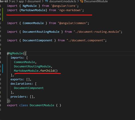 markdown is not a known element · issue 215 · jfcere ngx markdown