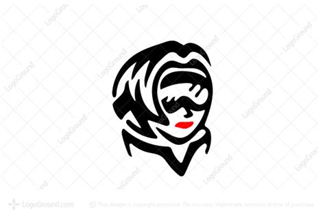 Virtual Reality Woman Logo