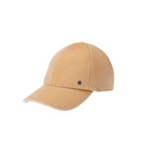 Tiger Cap In Camel Coloured Cashmere Maison Michel Paris