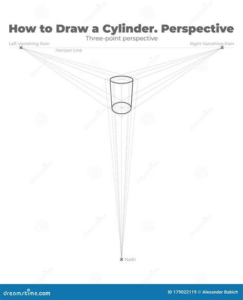 How To Draw A Cylinder Stock Vector Illustration Of Trigonometry