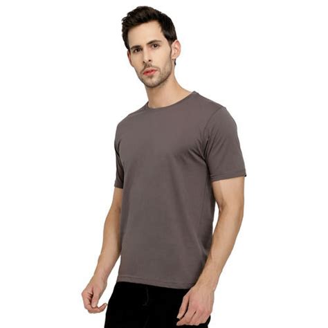 Praha Casual War Half Sleeves Round Neck Plain Cotton T Shirts For Mens