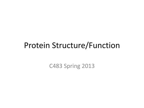 Ppt Protein Structurefunction Powerpoint Presentation Free Download