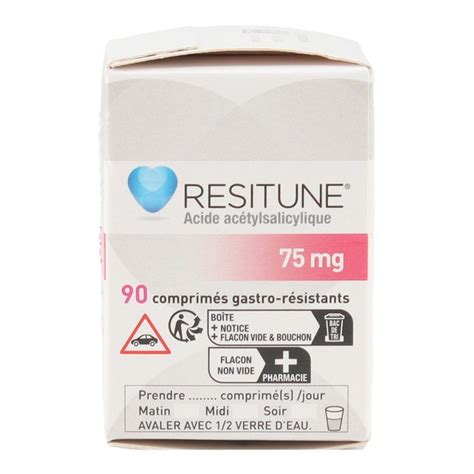 Resitune 75 Mg Antiagrégant Plaquettaire Aspirine Prévention