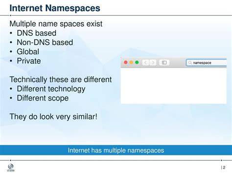 Defining Namespaces Challenges With Internet Namespaces Jonne Soininen