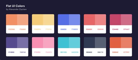 Dribbble Flat Ui Colors By Anwaltzzz Full View Png By Alexander Zaytsev