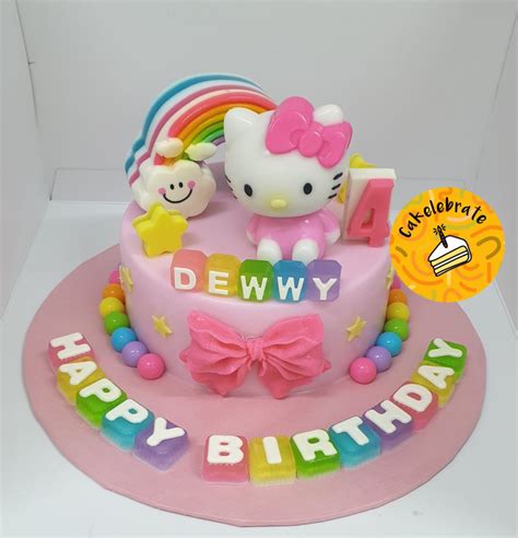 Hello Kitty 7 Jelly Cake Food And Drinks Homemade Bakes On Carousell
