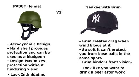 Chad Pasgt Helmet Vs Virgin Yankee With Brim Rmemes