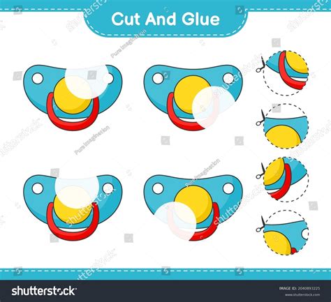 Cut Glue Cut Parts Pacifier Glue Stock Vector Royalty Free 2040893225 Shutterstock