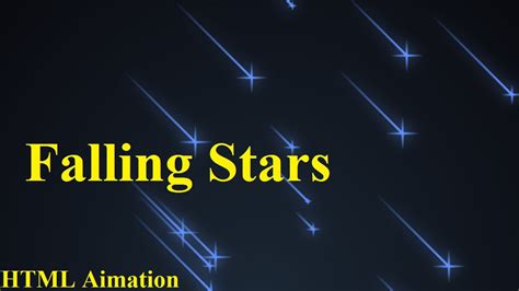 Falling Stars Html And Css Animation Youtube