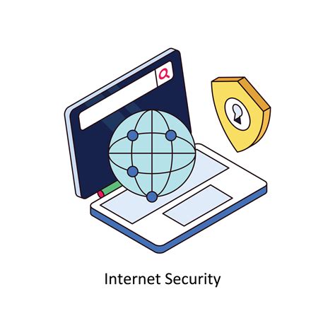 Internet Security Vector Isometric Icons Simple Stock Illustration