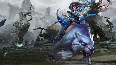1600x900 Resolution Mirana Nightshade From Dota 2 Hd Wallpaper
