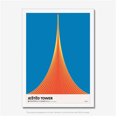 Ještěd Tower Printed Poster Designed By Posterlad