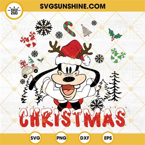 Goofy Santa Hat Christmas Svg Disney Goofy Christmas Svg Png Dxf Eps Files
