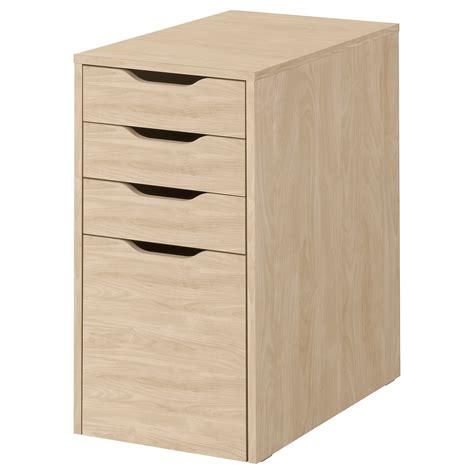 Alex Drawer Unitdrop File Storage White Stainedoak Effect 1418x271