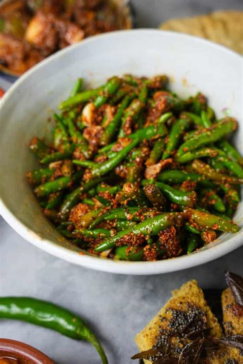 Hari Mirch Ka Achar Indian Green Chili Pickle