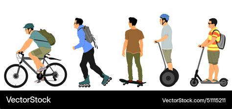 Urban Ways Transportation Method Royalty Free Vector Image