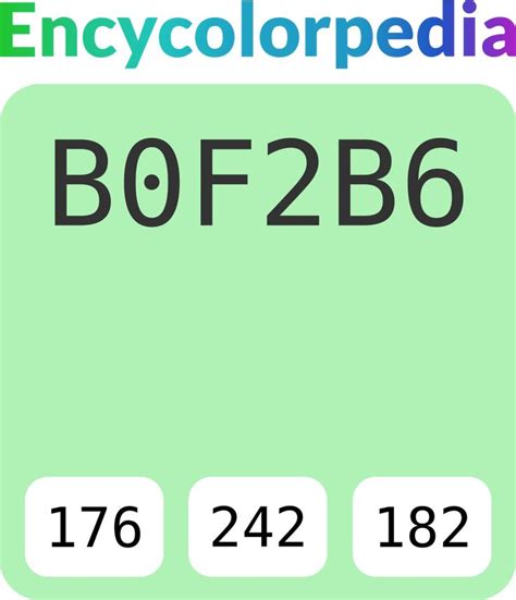 Vert D Eau B F B Hex Code Couleur