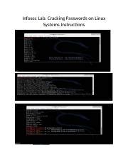 Infosec Lab Docx Infosec Lab Cracking Passwords On Linux Systems Instructions Questions