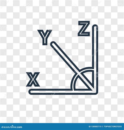 Axis Concept Vector Linear Icon Isolated On Transparent Background