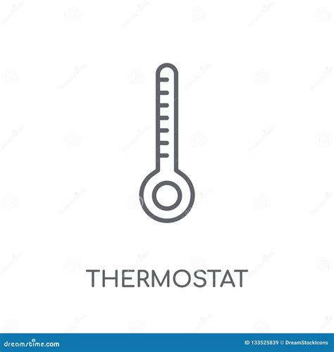Thermostat Linear Icon Modern Outline Thermostat Logo Concept O Stock