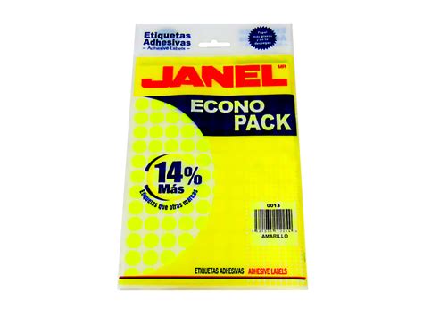 ETIQUETA ECONO PACK AMARILLO X JANEL Proveedora De Oficinas