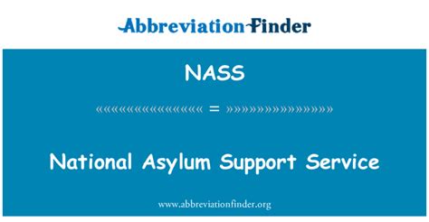 Nass Significa Servicio De Asistencia Nacional Asilo National Asylum Support Service