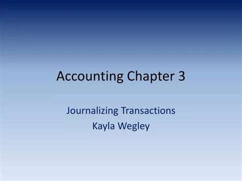 Ppt Accounting Chapter 3 Powerpoint Presentation Free Download Id 1656637