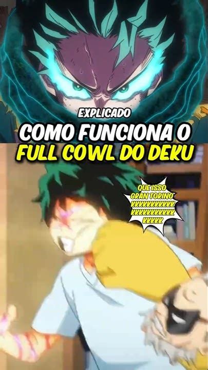 ⚡🥦 Explicando O Full Cowl Do Deku Boku No Hero Youtube