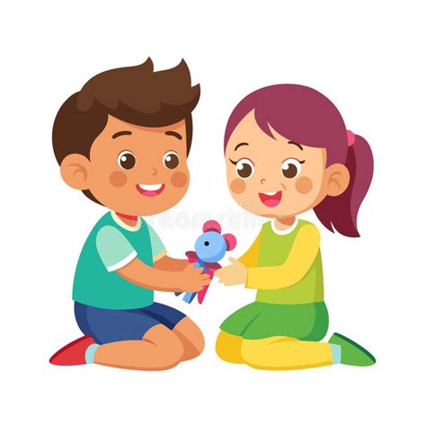 Sharing Toy Stock Illustrations 6159 Sharing Toy Stock Illustrations