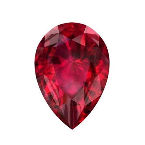 Ruby Pear Shape Brilliant Cut Chatham Lab Grown Eco Friendly