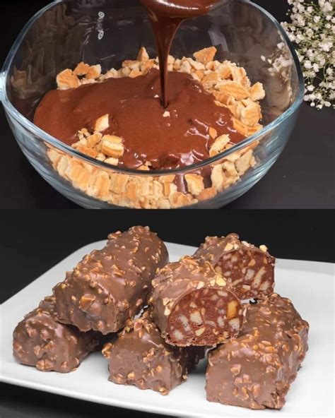 No Bake Chocolate Nut Biscuit Bars Ww Friendly Makeover Fooodhub