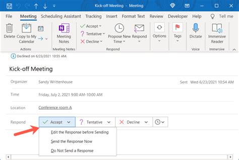 How To Accept A Previously Declined Event In Microsoft Outlook