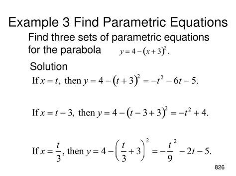 Ppt Mat 171 Precalculus Algebra Section 9 7 Parametric Equations Powerpoint Presentation Id