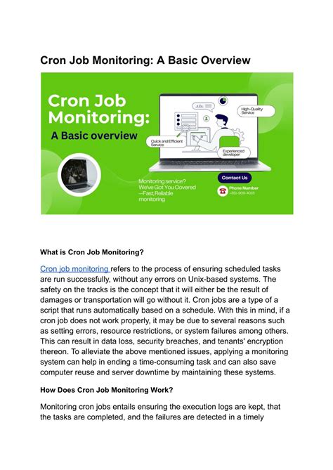 Ppt Cron Job Monitoring A Basic Overview Powerpoint Presentation