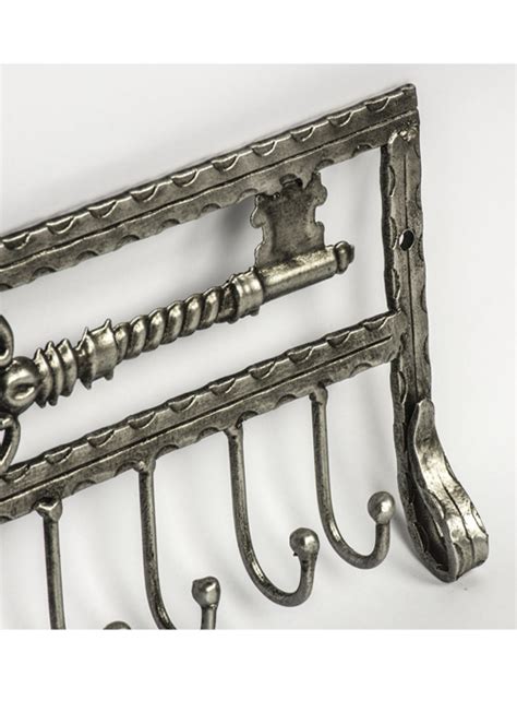 Bim0113 Antiqued Silver Key Hooks Interior Flair