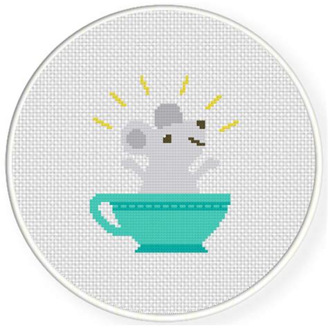 Teacup Surprise Cross Stitch Pattern Daily Cross Stitch