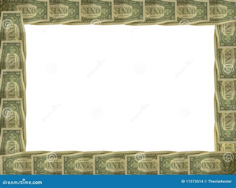 Dollar Bill Border With White Background Stock Illustration Illustration Of Element Dollars