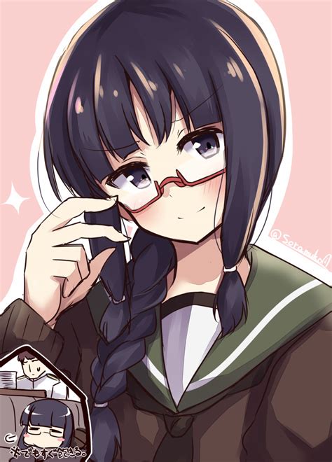 Safebooru 1girl Admiral Kantai Collection Black Hair Black Neckwear
