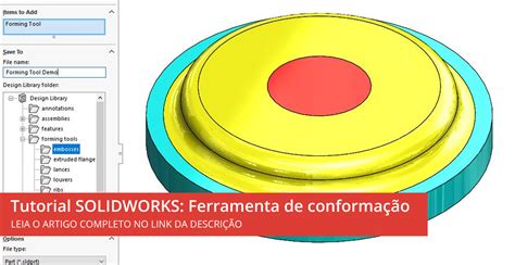 SolidWorks ferramenta conformação texto Render Blog