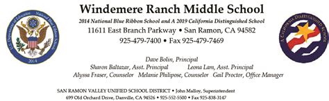 Windemere Ranch Middle School School Site Council