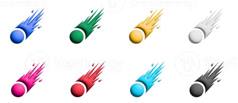 Fire Ball 3d Icon Set Colorful Symbols Graphic Elements 17371747 Png