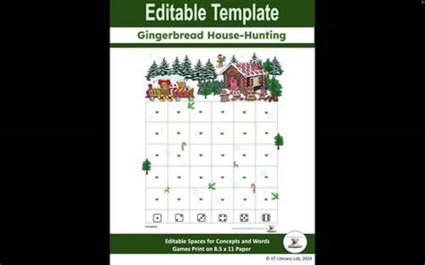 Gingerbread House Hunting Editable Roll And Read By Vt Literacy Lab Llc