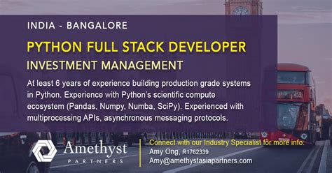 Amethyst Partners On Linkedin Pythonfullstackdeveloper