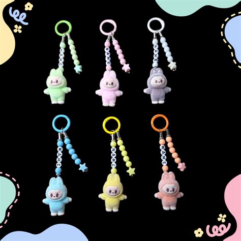 Personalised Customised Mini Labubu Themed Keyring Keychain Mini