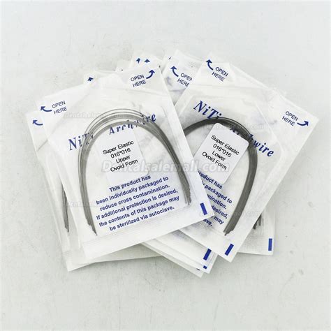 10Packs Dental Orthodontic Elastic NITI Arch Wire Rectangular Ovoid U