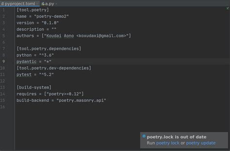 Poetry Pycharm Plugin